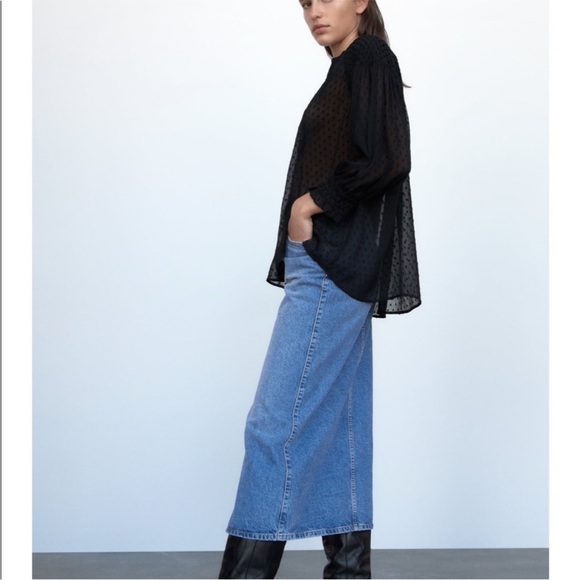 Zara | Tops | Zara Sheer Oversized Blouse | Poshmark